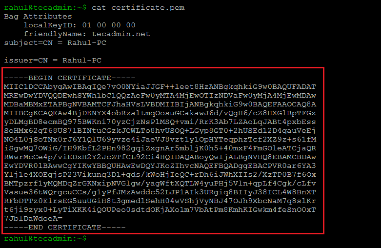 How To Extract Private Key And Certificate From A PFX File