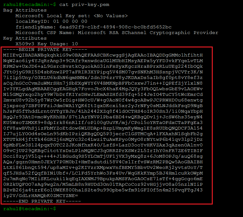 How To Extract Private Key And Certificate From A PFX File