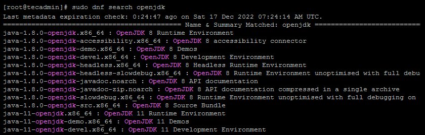 How To Install Java On CentOS 8 TecAdmin