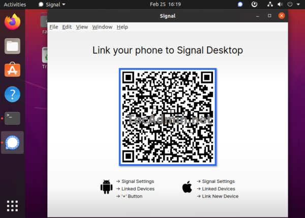 Connect Singal With Account Ubuntu 2004 Tecadmin 