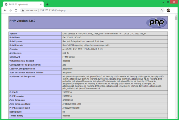 How To Install Php 8 On Centosrhel 8 Tecadmin 4346