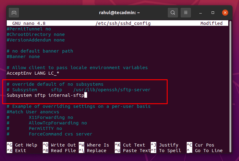 How To Create SFTP User For A Web Server Document Root TecAdmin