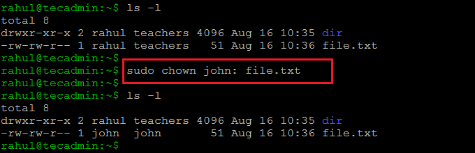 Chown Command In Linux With Examples TecAdmin