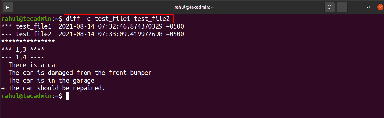 How To Compare Two Files In Linux TecAdmin
