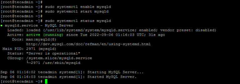 How To Install MySQL 8 On Amazon Linux 2 TecAdmin