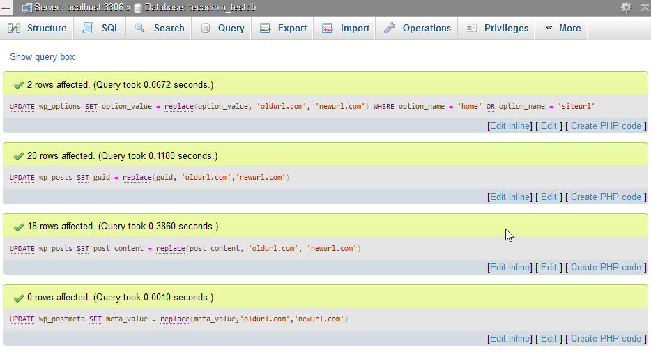 WordPress Change Site URL Using MySQL Query TecAdmin
